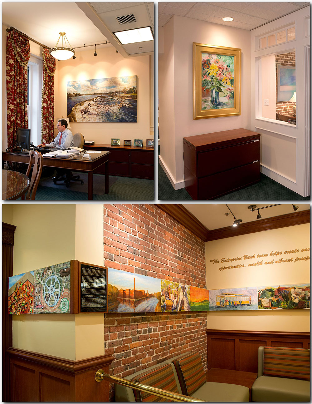 Artwork in the Office Space with Enterprise Bank - Harkins Photography